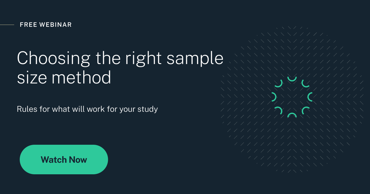 Choosing the right sample size method